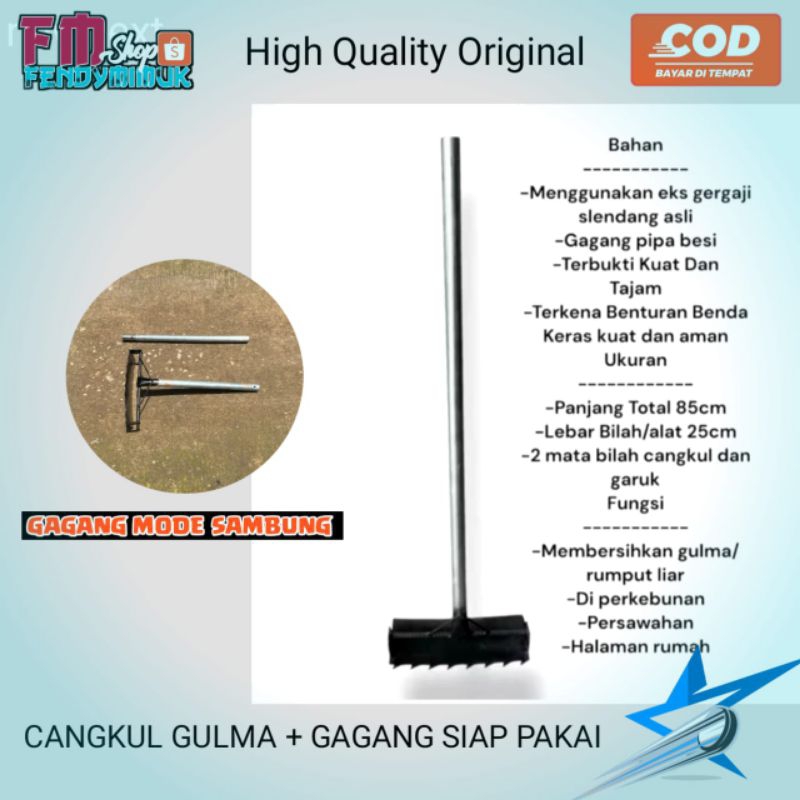 Jual Cangkul Gulma Pembersih Rumput Plus Gagang Siap Pakai Kualitas ...
