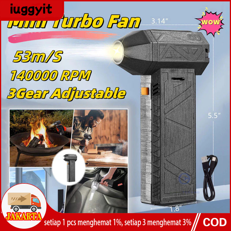 Jual 【COD】Jet Fan Turbo/Mini Turbo Jet Fan Turbo Violent Fan 3 Gear ...