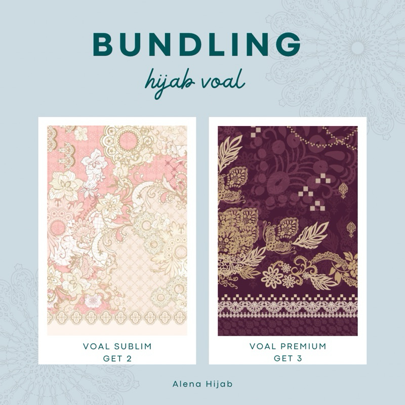 Jual Paket Bundling, Hijab Segiempat Voal Sublim dan Voal Premium ...