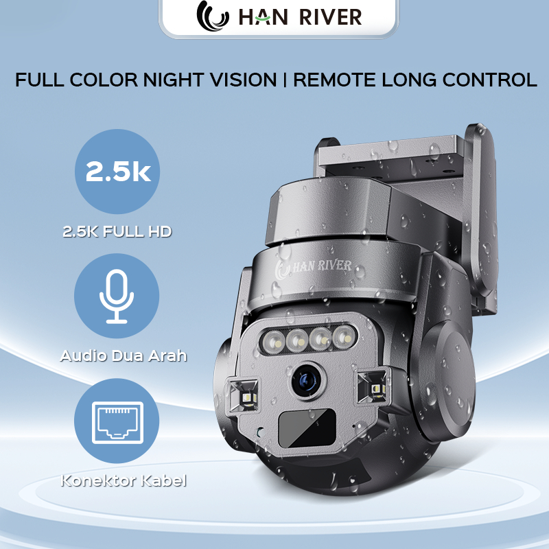 Jual HAN RIVER CCTV Outdoor 3MP HD Full WiFi Kamera Jarak Jauh IP66 ...