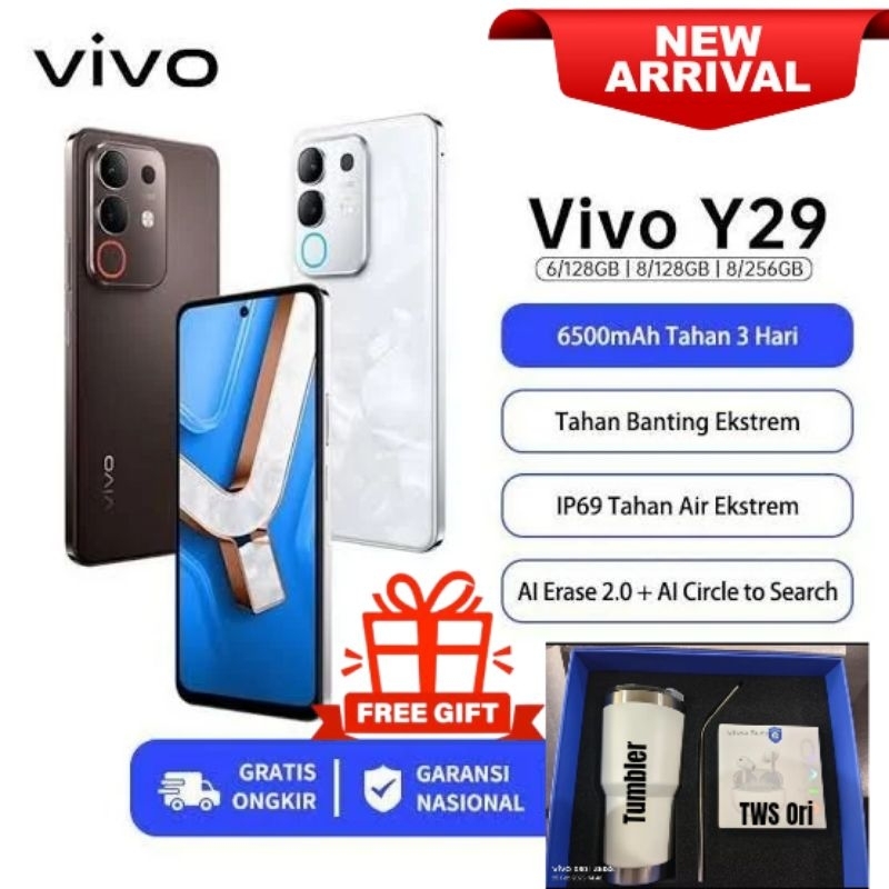 Jual VIVO Y29 8/256 Y29 8/128 RAM 8+8GB ROM 128 ~ 256GB FAST CHARGING 44W ANDROID 15 BATERAI 6 ...