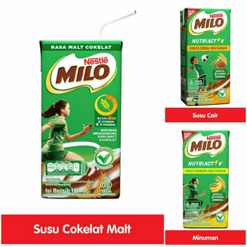 Jual Milo UHT Kotak 180ml | Shopee Indonesia