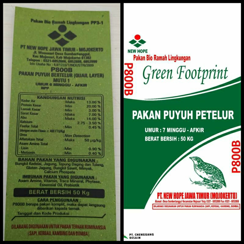 Jual Pur Pakan Puyuh Petelur SQ101 Dan P800 Puyuh Layer Unggas Petelur ...