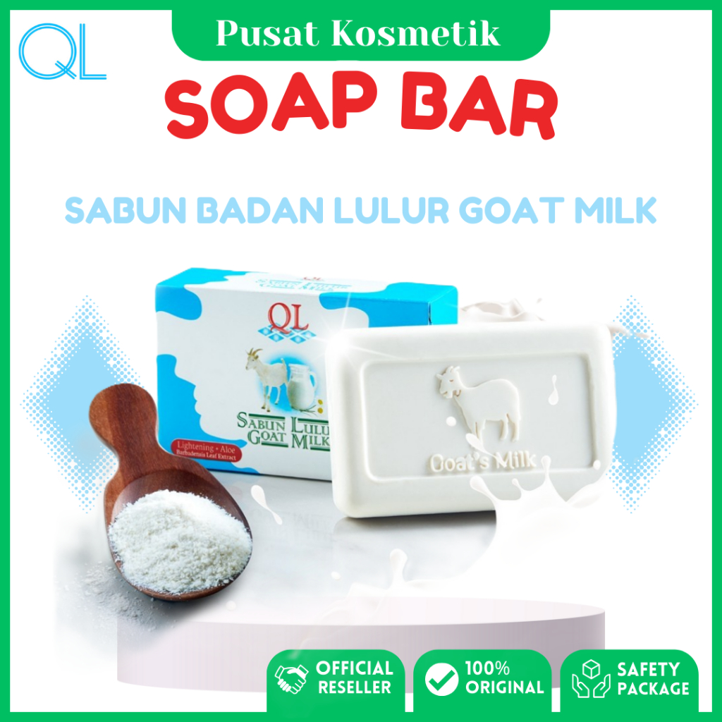 Jual QL Cosmetic Soap Bar Sabun Lulur Goat Milk | Sabun Batang untuk ...
