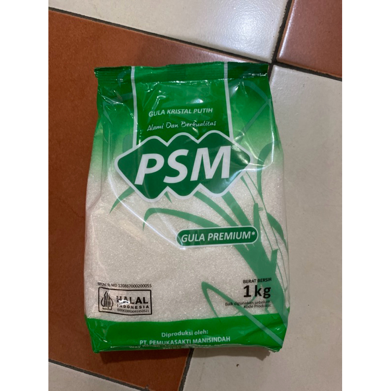 Jual Gula Pasir Premium PSM 1kg - Gula Kristal Putih | Shopee Indonesia
