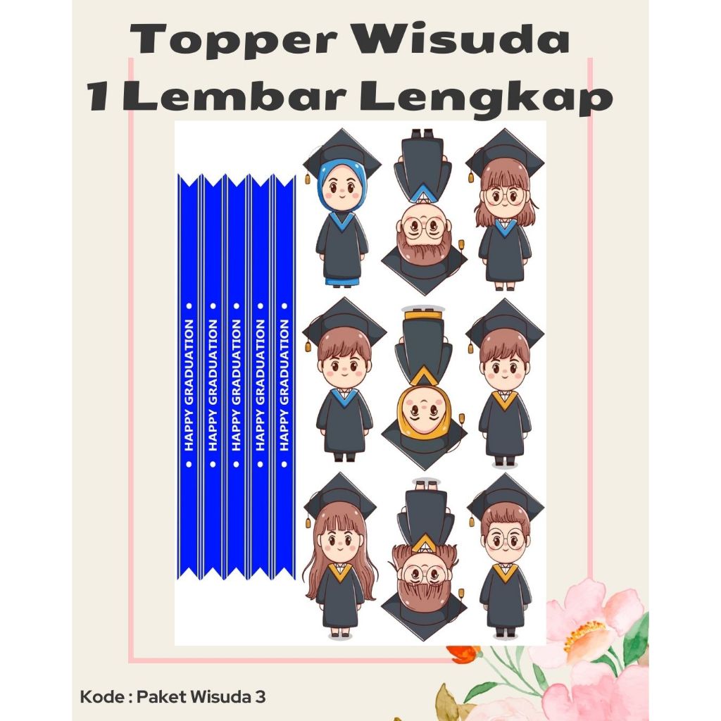 Jual TOPPER MURAH GRADUATIONS // Perlengkapan Topper Wisuda // Topper ...