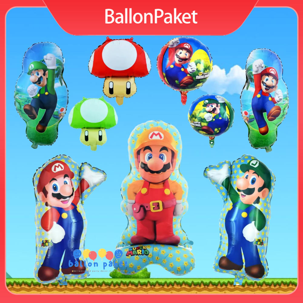 Jual Balon Foil Karakter Super Mario Bros Jumbo Balon Foil Karakter ...