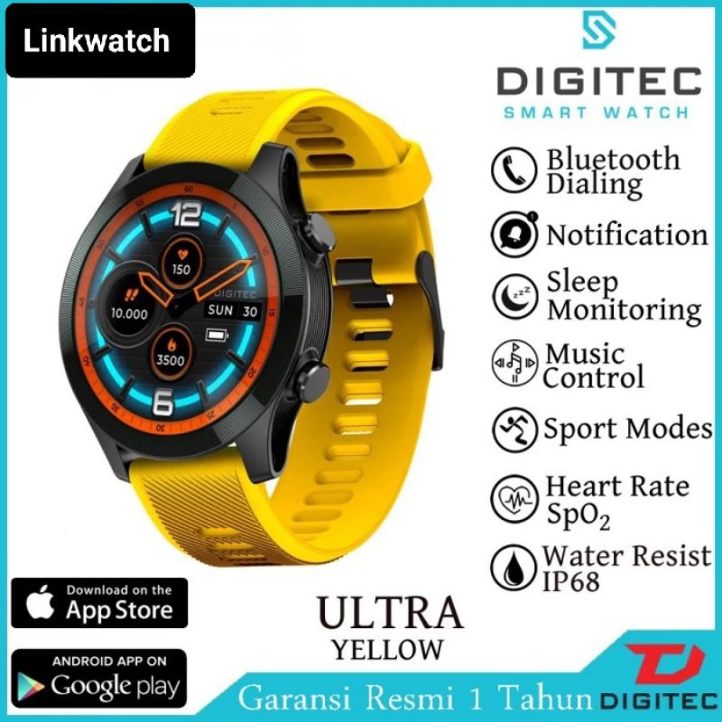 Jual Jam tangan pria Smartwatch Digitec Ultra Digital Rubber Original ...
