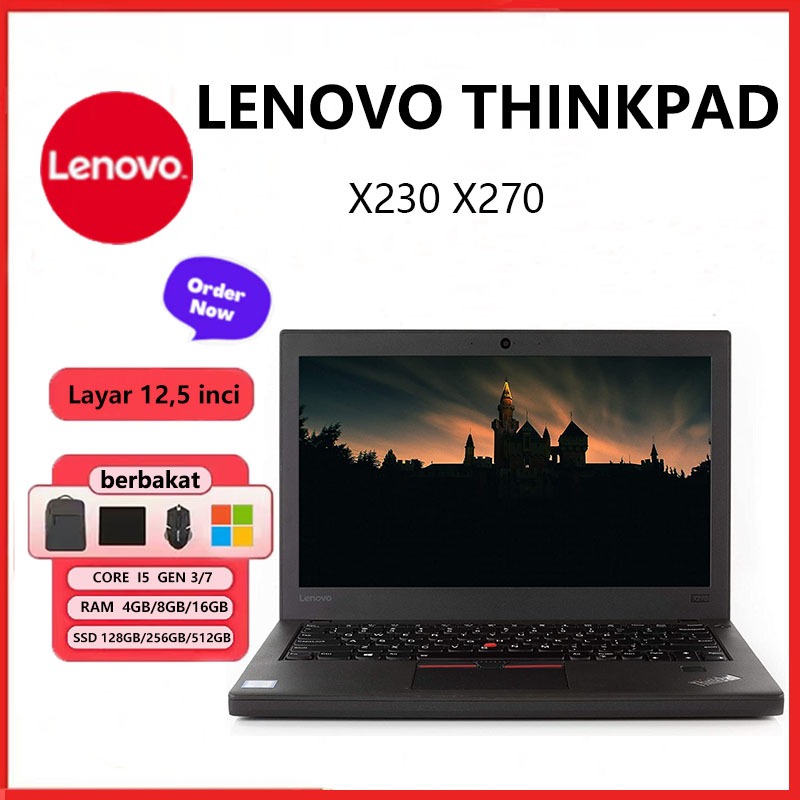 Jual Laptop Lenovo Thinkpad | Core i5 x270 / X280 | RAM 16GB |SSD512GB | murch | second | Asli ...