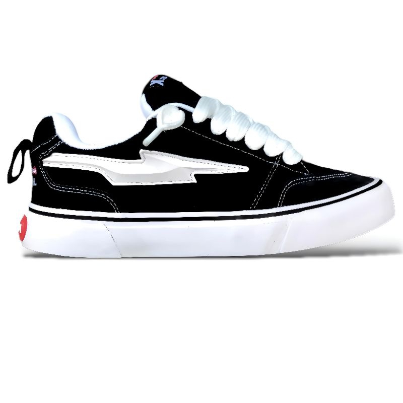 Jual XternalStepSure - Sepatu Fat Shoes Tapera Black White Sepatu Gemuk ...