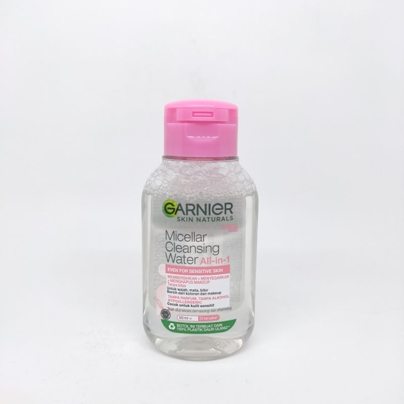 Jual GARNIER Micellar Cleansing Water All-in-1 Pink 50ml Travel Size ...