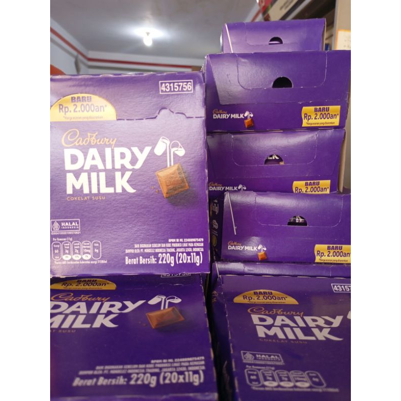 Jual Coklat Cadbury Dairy Milk 2000an, isi 20x11gr | Shopee Indonesia