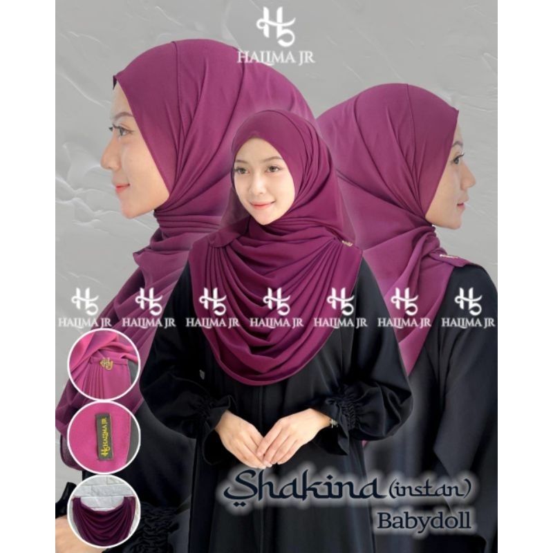 Jual hijab pashmina ceruty + drapery instan / drapery instan set hijab ...