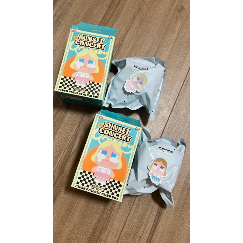 Jual POP MART SUNSET CONCERT Cry Baby Plush Pendant Blind Box PINK ...