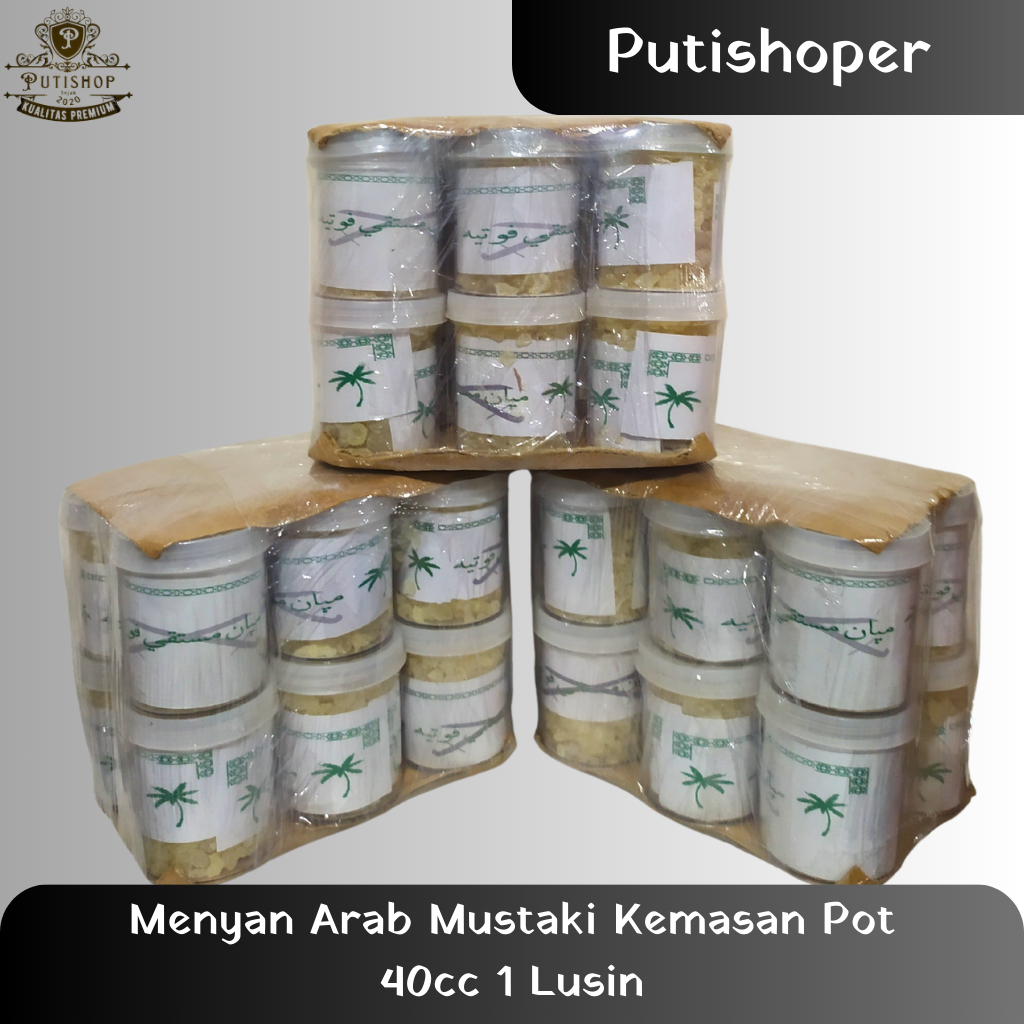 Jual Kemenyan Menyan Mustaki menyan putih lusinan (12 pot 40cc) pot ...