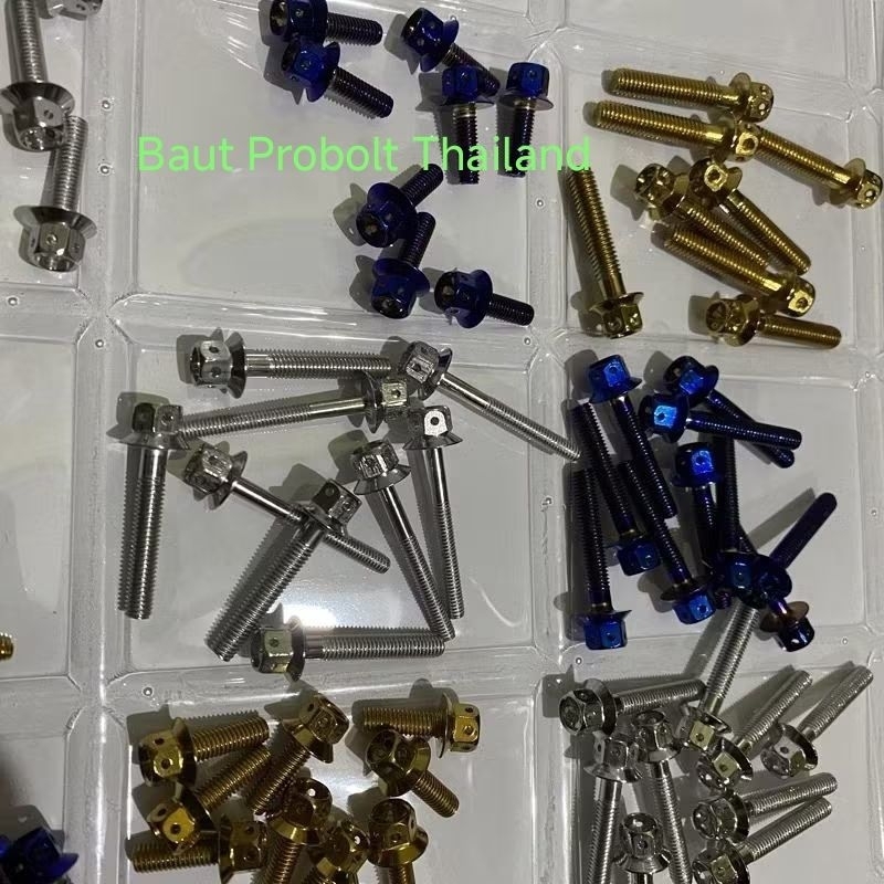 Jual Baut Probolt Flower Asli Thailand M4 M5 M6 Crum Gold Blue 15mm 20mm 25mm 30mm 35mm | Shopee ...
