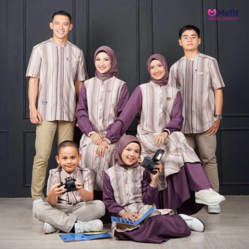Jual SARIMBIT KALEEINA BEIGE PURPLE BY MUTIF | Shopee Indonesia