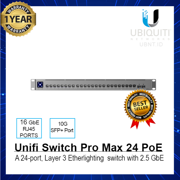 Jual Ubiquiti Pro Max 24 PoE (USW-Pro-Max-24-PoE) | Shopee Indonesia