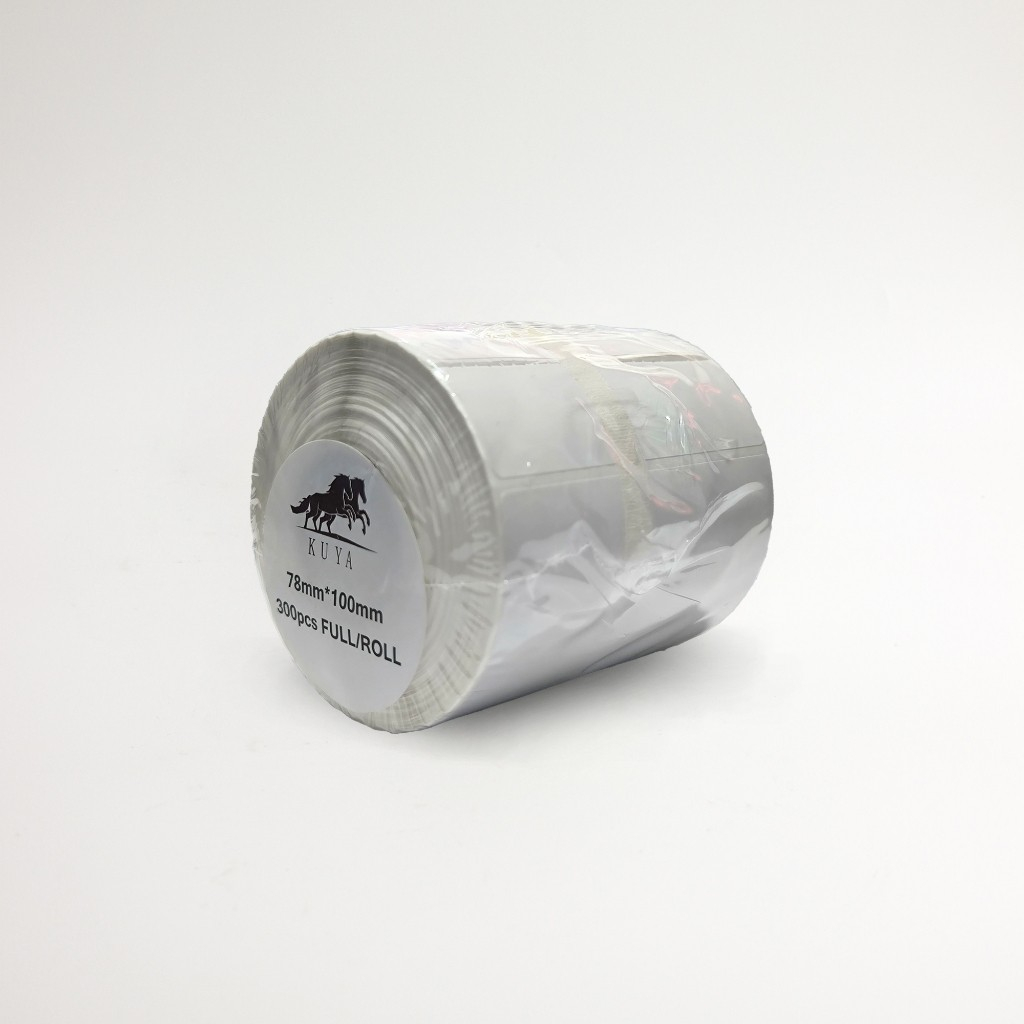 Jual LABEL THERMAL 78 X 100 KERTAS STICKER BARCODE ISI 300 PCS ROLL ...