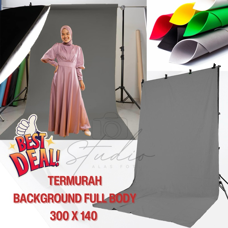 Jual [TERMURAH DI SHOPEE] BACKGROUND FULL BODY 300x140 CM Backdrop Foto ...