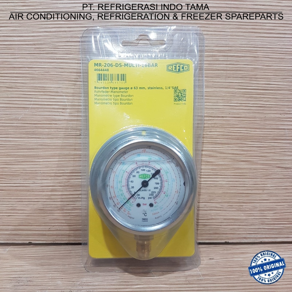 Jual Low Pressure Gauge Oil REFCO MR-206 DS ~ Raket Bottom - Meteran With Oil | Shopee Indonesia