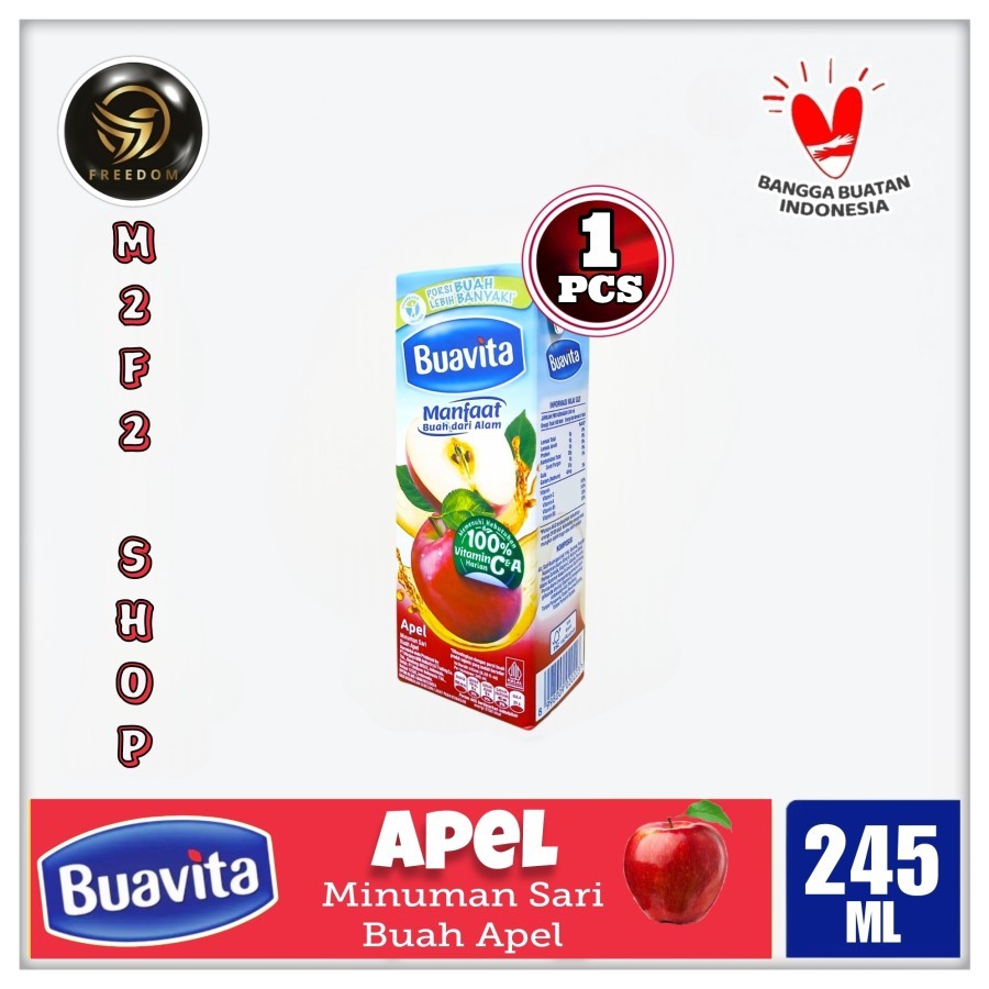 Jual Jus Buavita Rasa Apel Kotak | Juice Apple - 245 ml (Kemasan Satuan) | Shopee Indonesia