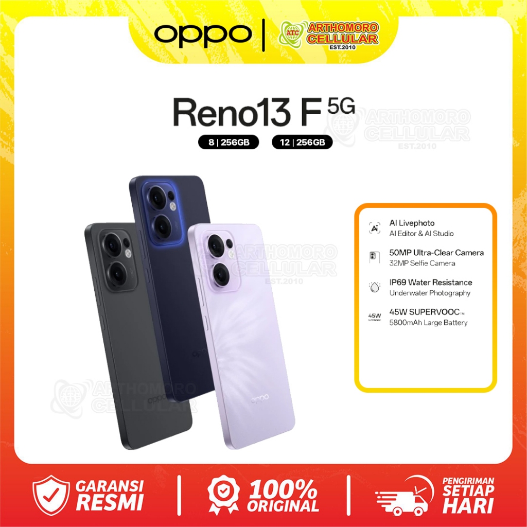 Jual OPPO RENO 13F 5G (8/256) & (12/256) - GARANSI RESMI | Shopee Indonesia