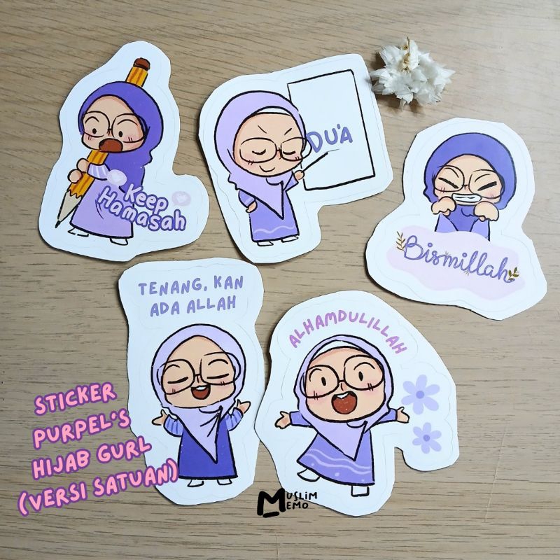 Jual Sticker Purple's Hijab Gurl (Versi satuan) | Shopee Indonesia