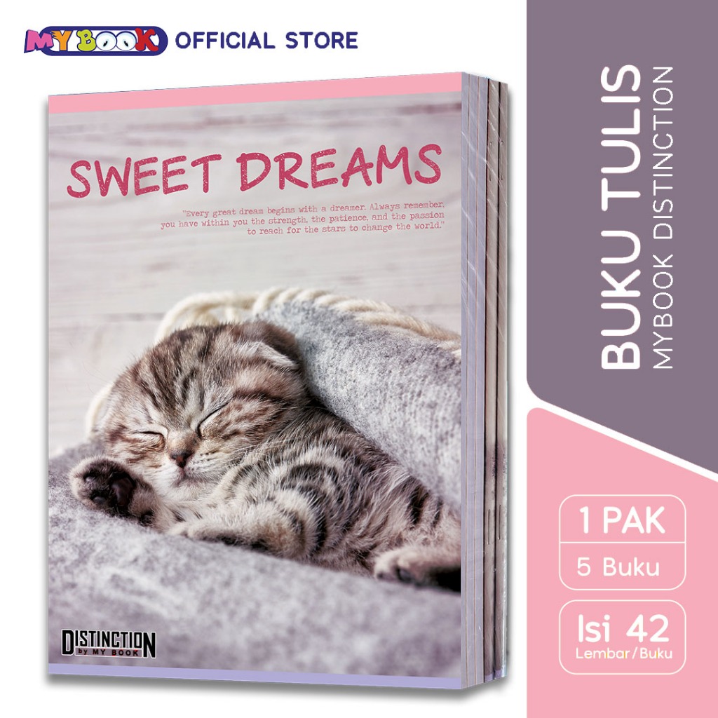 Jual My Book Distinction Buku Tulis Boxy Cat Foto 42 Lembar - 5 Buku ...