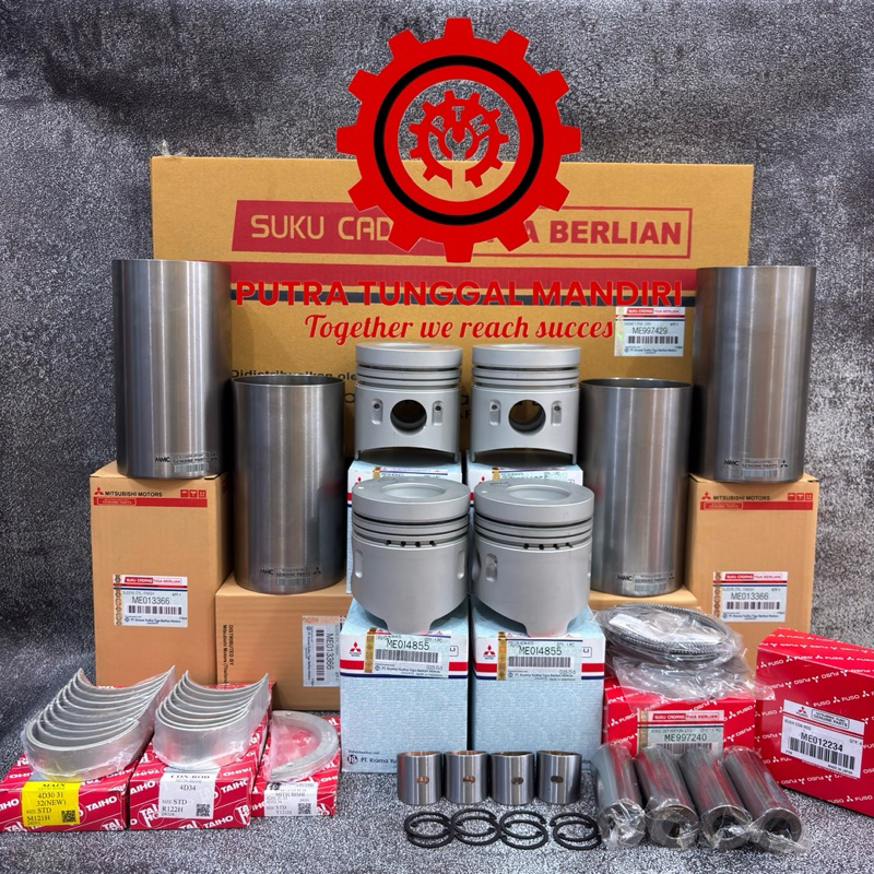 Jual Liner Kit/Liner Set Finish+Piston+ Paking Set+Ring Piston+Bushing ...