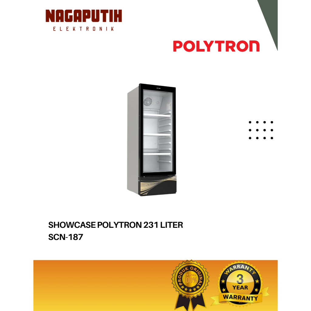 Jual SHOWCASE POLYTRON SCN-187 POLYTRON SHOWACASE 231 LITER | Shopee ...