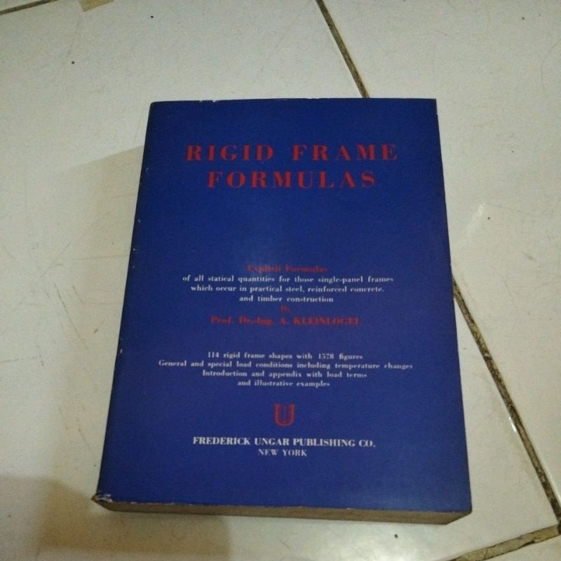 Jual prof. dr. ing. Kleinlogel rigid frame formulas | Shopee Indonesia