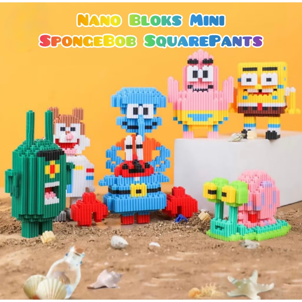 Jual SMU - Mainan Nano Blocks MINI Series SpongeBob SquarePants, Blok ...