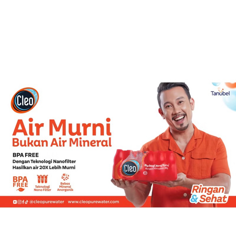 Jual 1 Craft Cleo 550Ml (1 Kotak = 24 Pcs). AIR MURNI | Shopee Indonesia