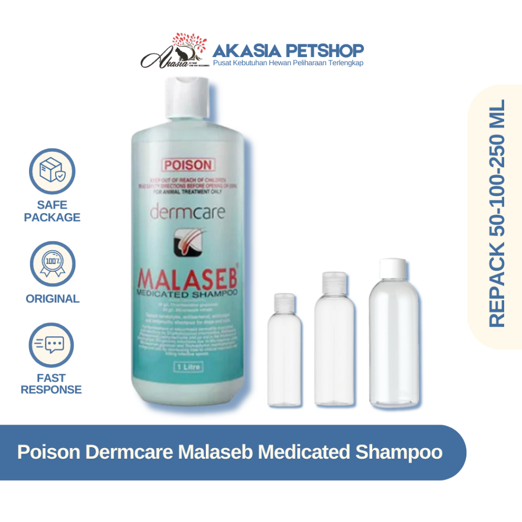Jual Poison Dermcare Malaseb Medicated Shampoo Repack | Anti Jamur ...