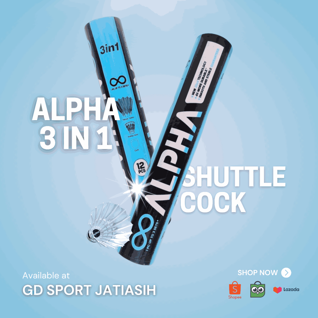 Jual Shuttlecock ALPHA Pro 3in1 100% Original | Shopee Indonesia