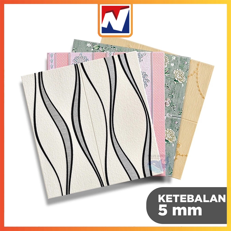 Jual IN - Wallpaper Dinding 3D Foam Motif Batik Bunga Wallfoam 3D tebal ...