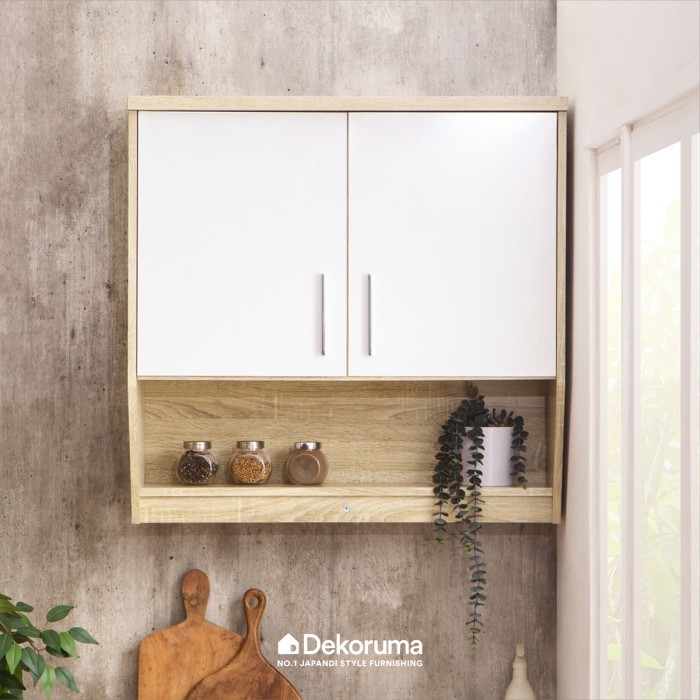 Jual Cubic ELENA KSA 2P - Oak White - Dekoruma Kitchen Set Rak Atas ...