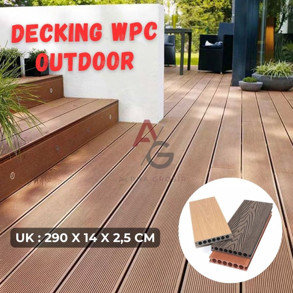 Jual Alpha Decking WPC Outdoor | Lantai Kayu Kolam Renang Taman Teras Gazebo | Decking Flooring ...