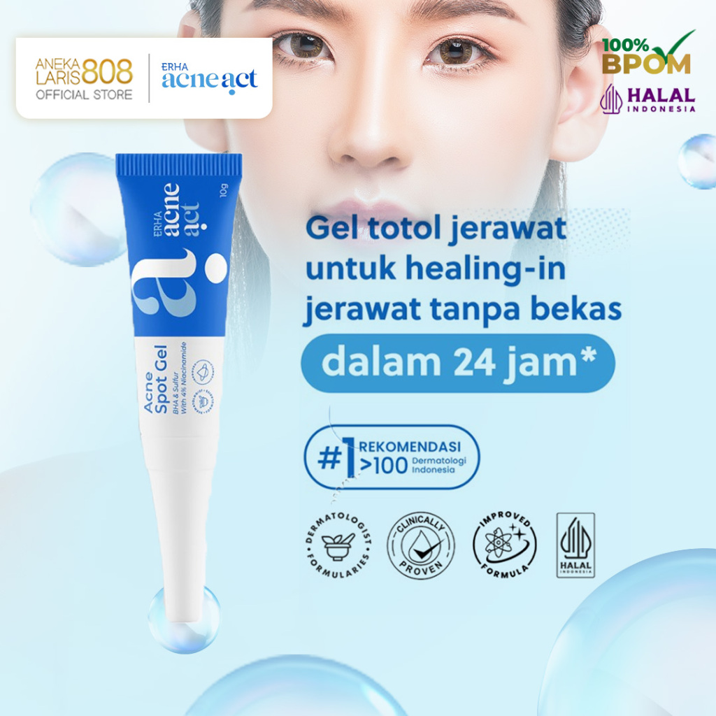 Jual Obat Totol Jerawat ERHA Acne Spot Gel Acneact BHA & Sulphur 10g ...