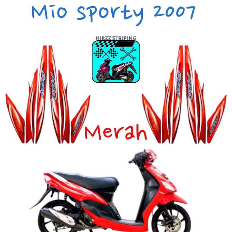 Jual STIKER STRIPING LIS LES POLET PLAT BODY MOTOR YAMAHA MIO SPORTY ...