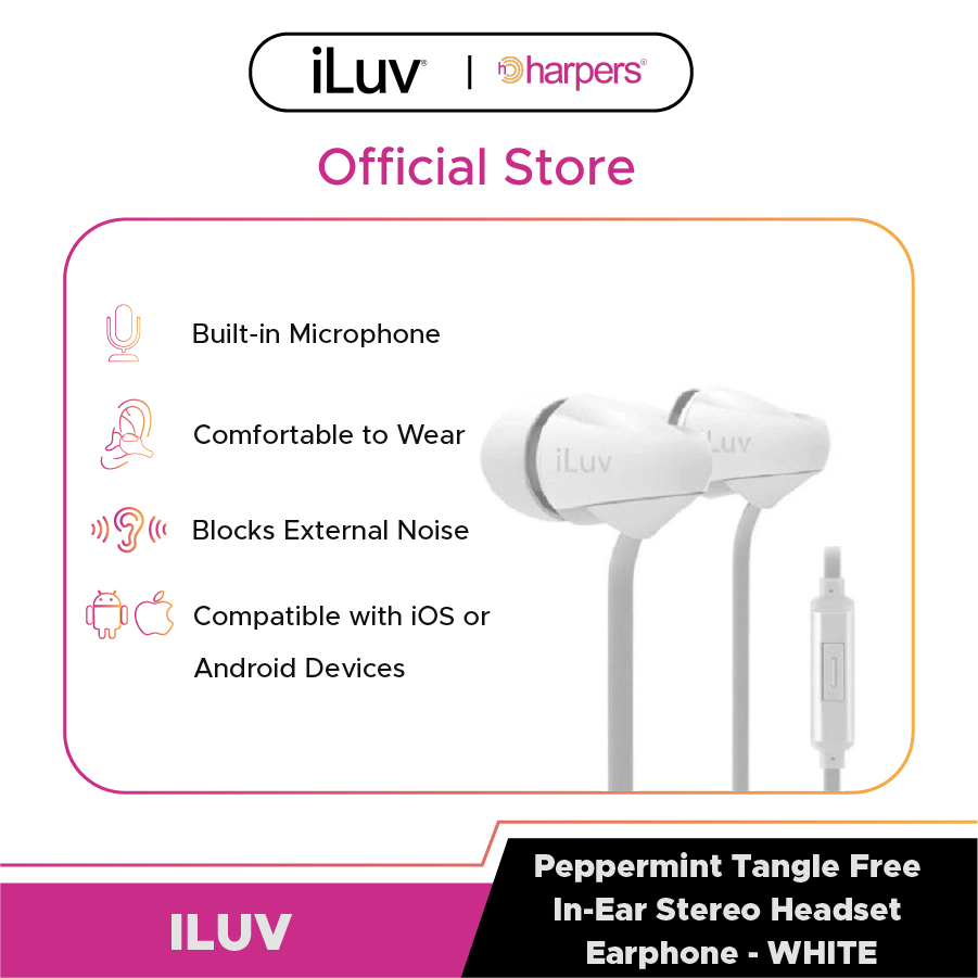 Jual ILUV Peppermint Tangle Free (Anti Kusut) In-Ear Stereo Headset ...