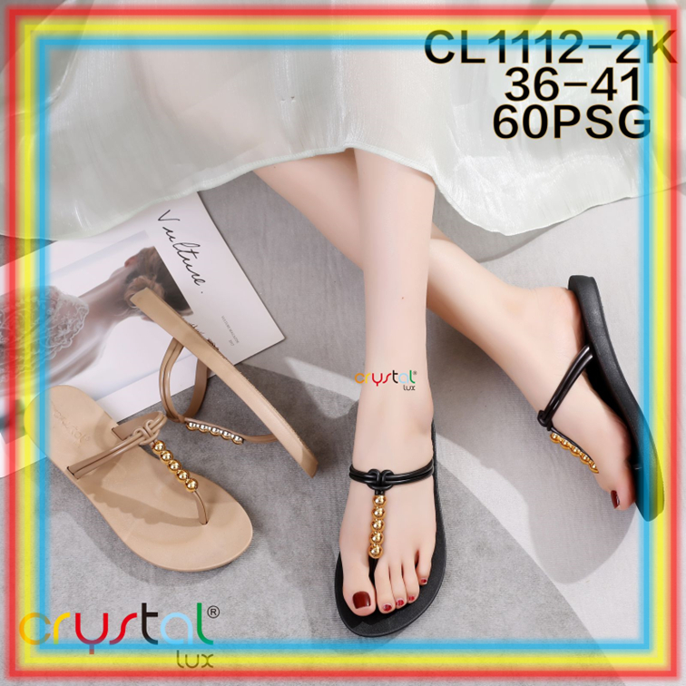 Jual CL1112-2 Sandal Jepit Karet Wanita Crystal Lux Sendal Japit Cewek ...