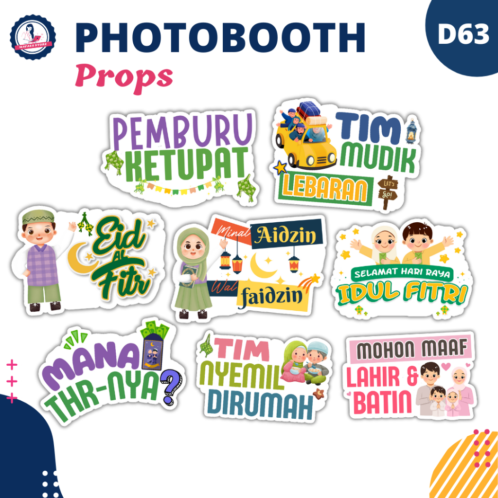 Jual D63 Photobooth props idul fitri eid mubarak Dekorasi hari raya ...