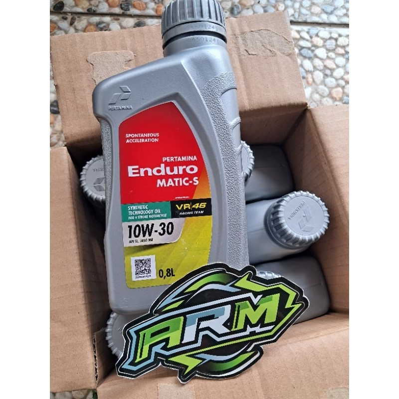 Jual OLI ENDURO MATIC S 10W-30 0.8L (6 botol) ORIGINAL PERTAMINA | Shopee Indonesia