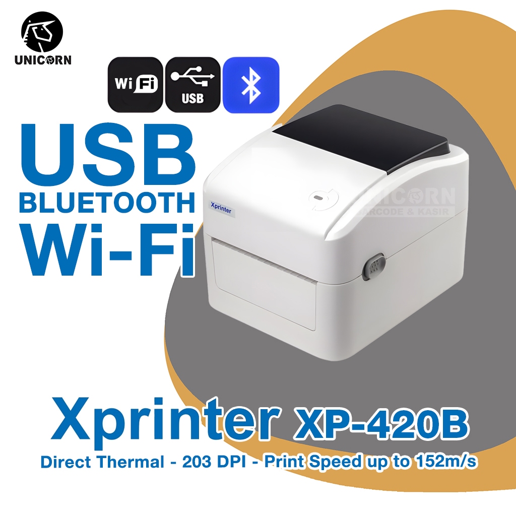 Jual Printer Barcode Label Thermal 203 DPI - Xprinter XP-420B XP420 420B USB Bluetooth WiFi ...