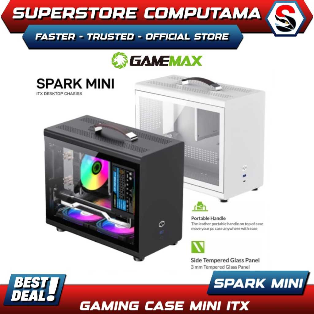 Jual Casing GameMax Spark Mini ITX Gaming PC Case | Shopee Indonesia