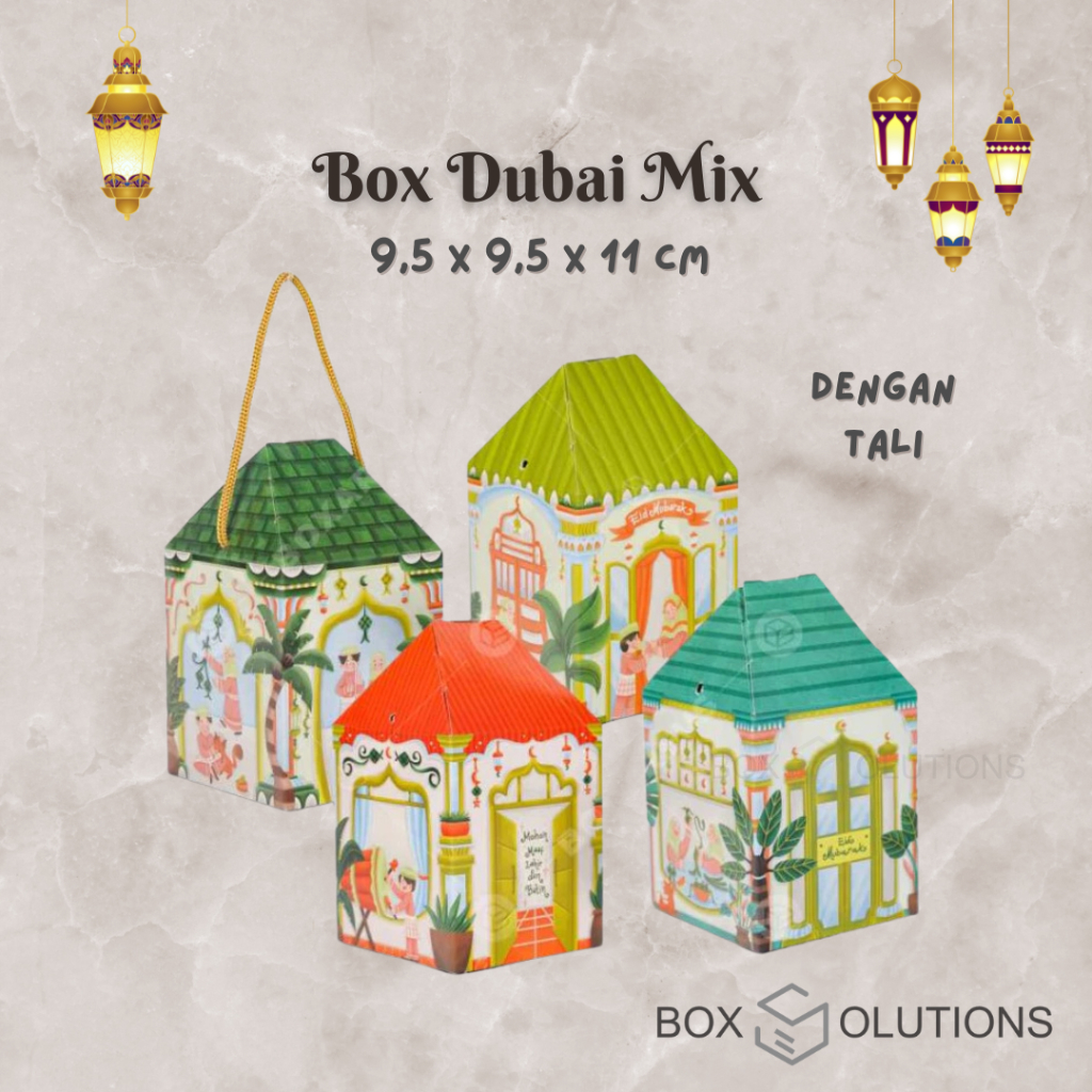 Jual box dubai mix + tali / box jar idul fitri / box hampers lebaran ...