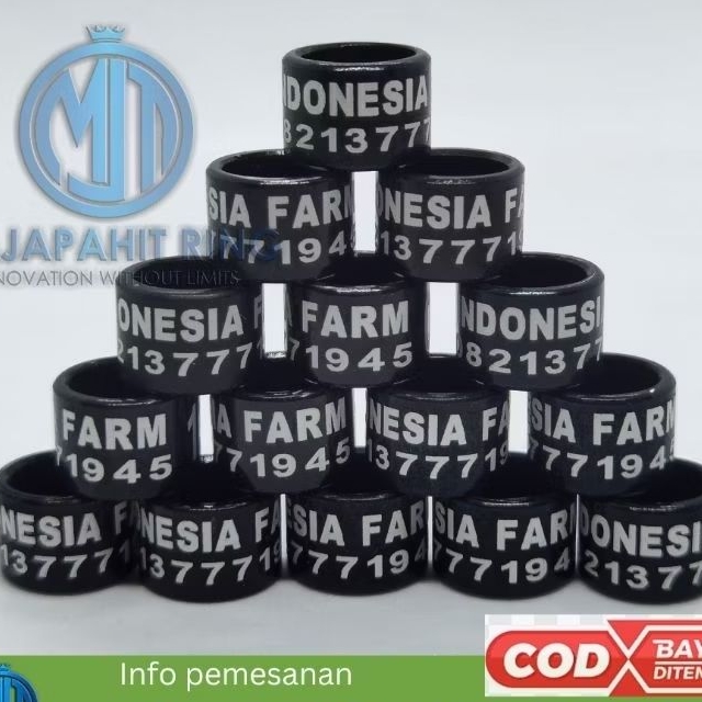 Jual RING BURUNG LASER CETAK NAMA MERPATI MURAI PERKUTUT LOVEBIRD ...