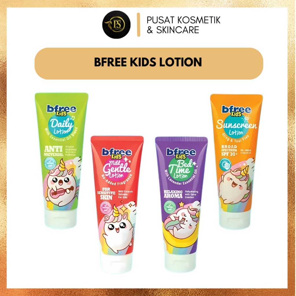 Jual Bfree Kids Lotion With SPF 30+ Series Netto 100Ml | Daily | Mild Gentle | Bed Time | Shopee ...